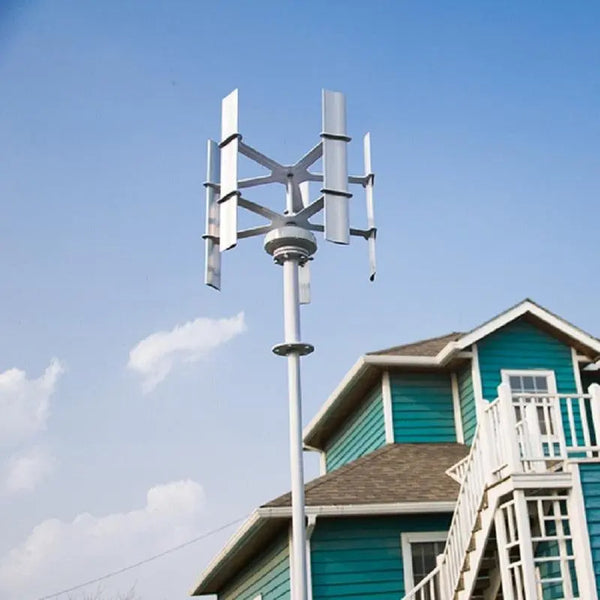 Mini Vertical Axis Wind Turbine 30W Small Windmill 12V/24V 5 Blades ...