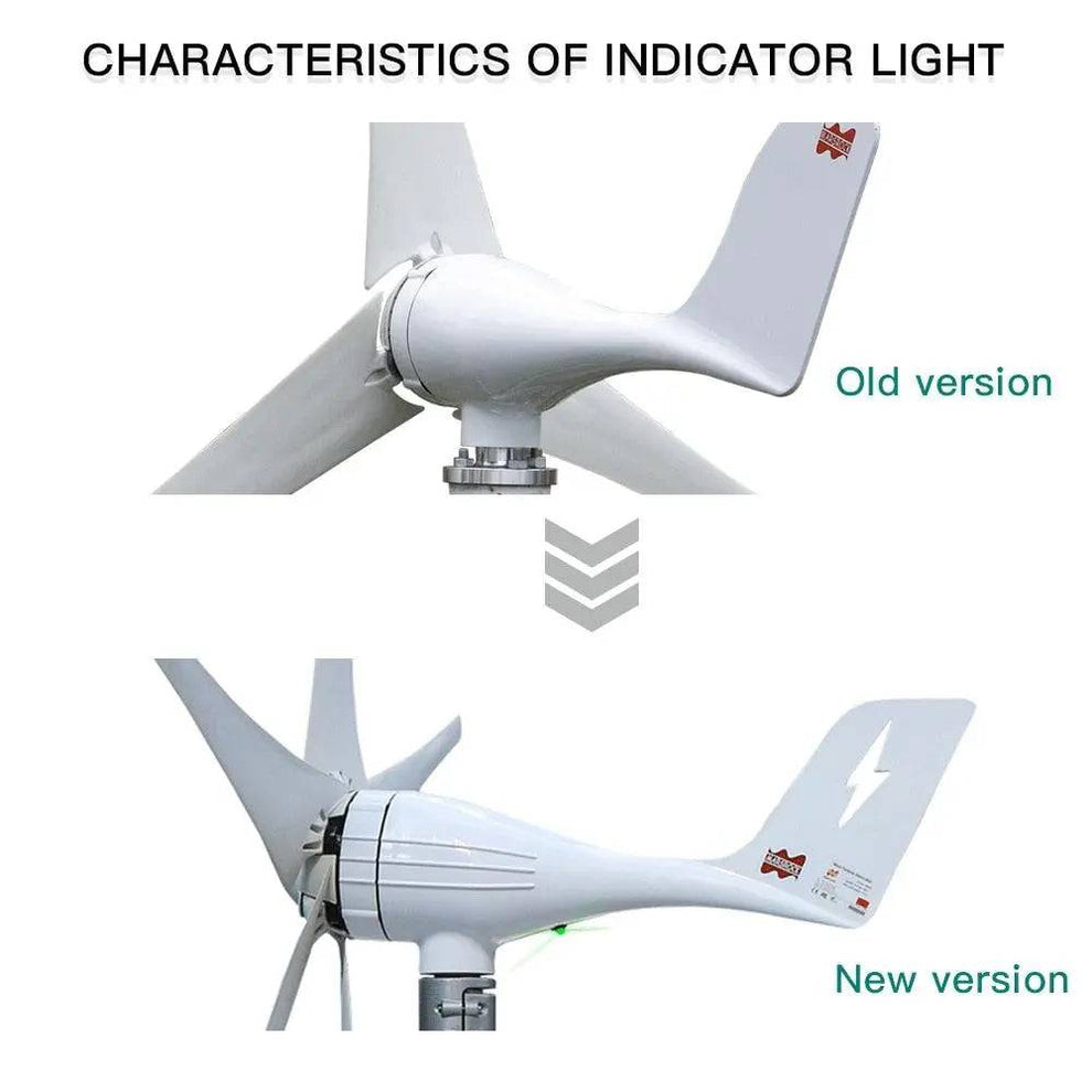 Wind Turbine Generator 600W 12/24V LED Light MPPT Charge Controller ...