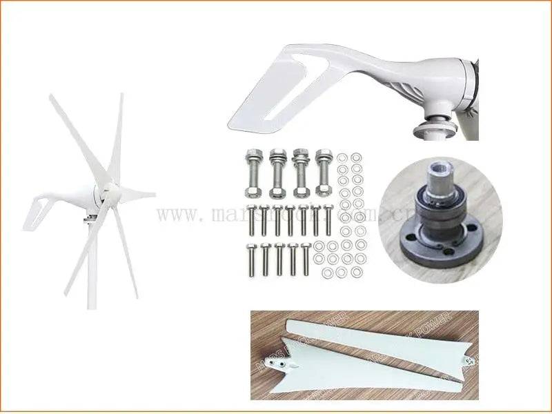 Wind Turbine Generator 400/600W small windmill 12/24V dc charge ...