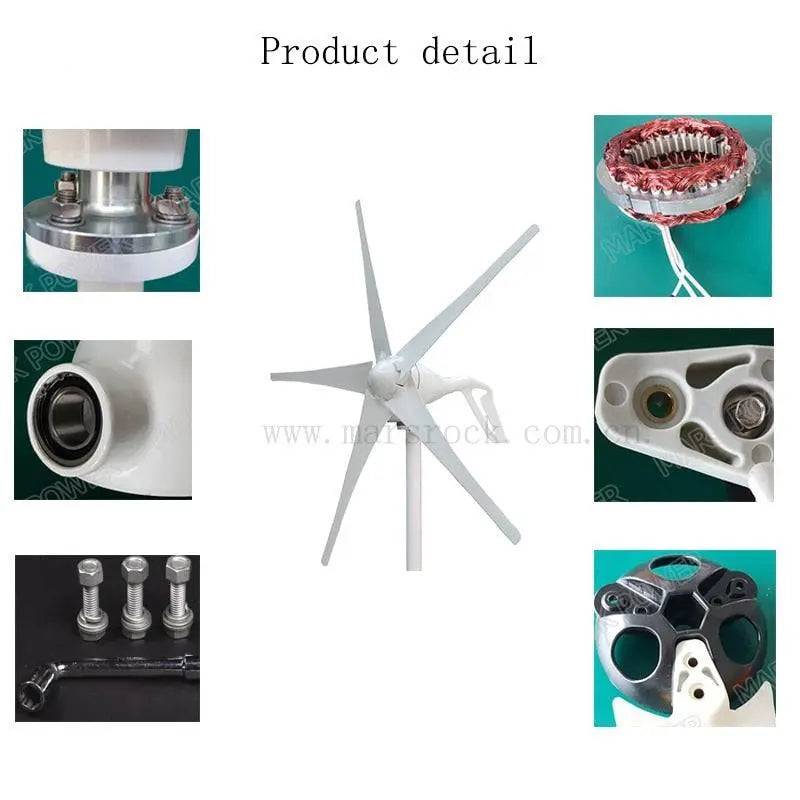 Wind Turbine Generator 400/600W small windmill 12/24V dc charge ...