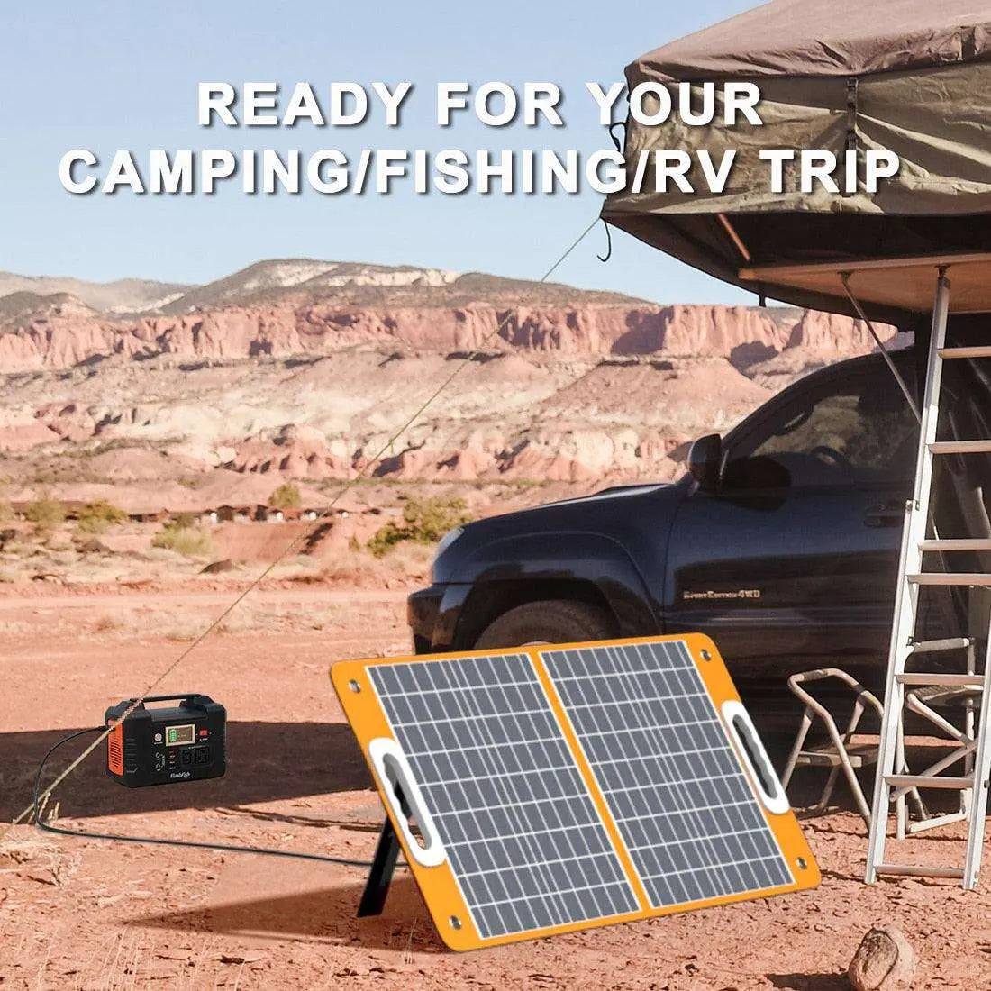 Solar Panel 60 W Portable 18V Solar Charger with DC Output USB QC3.0 ...